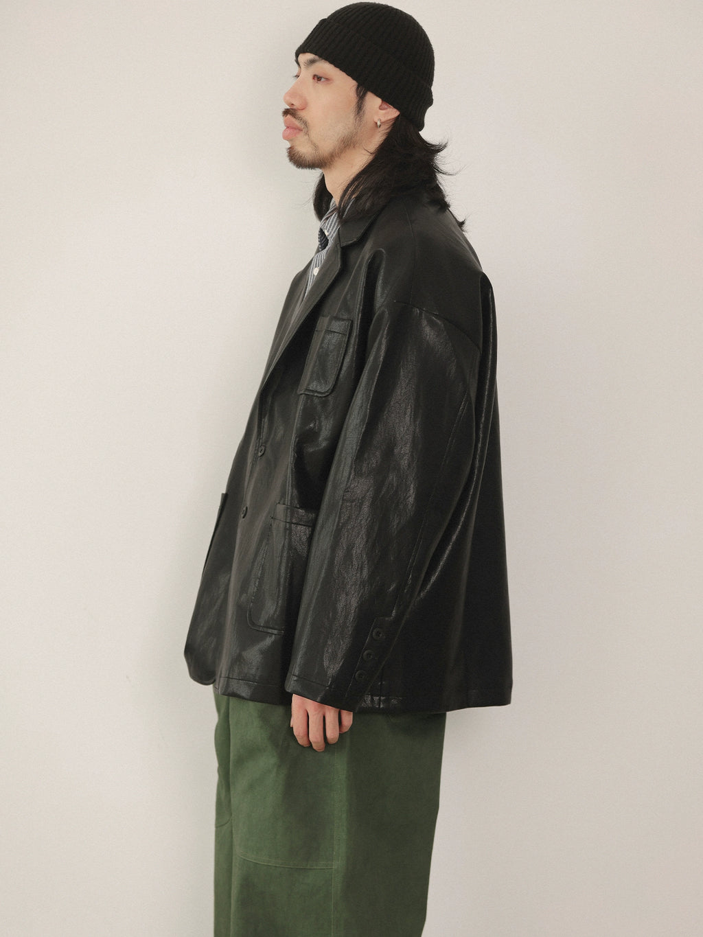 NOEARS Retro Ruffian Handsome Loose Leather Jacket – OPTIONQAAF