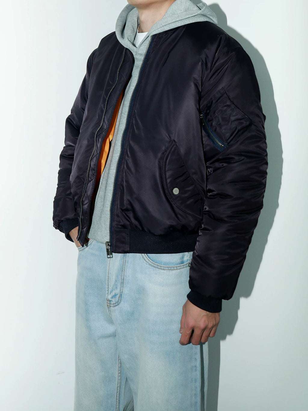 [PLUS NO LOGO] 25AW MA1 bomber jacket cotton, short and wide jacket ...