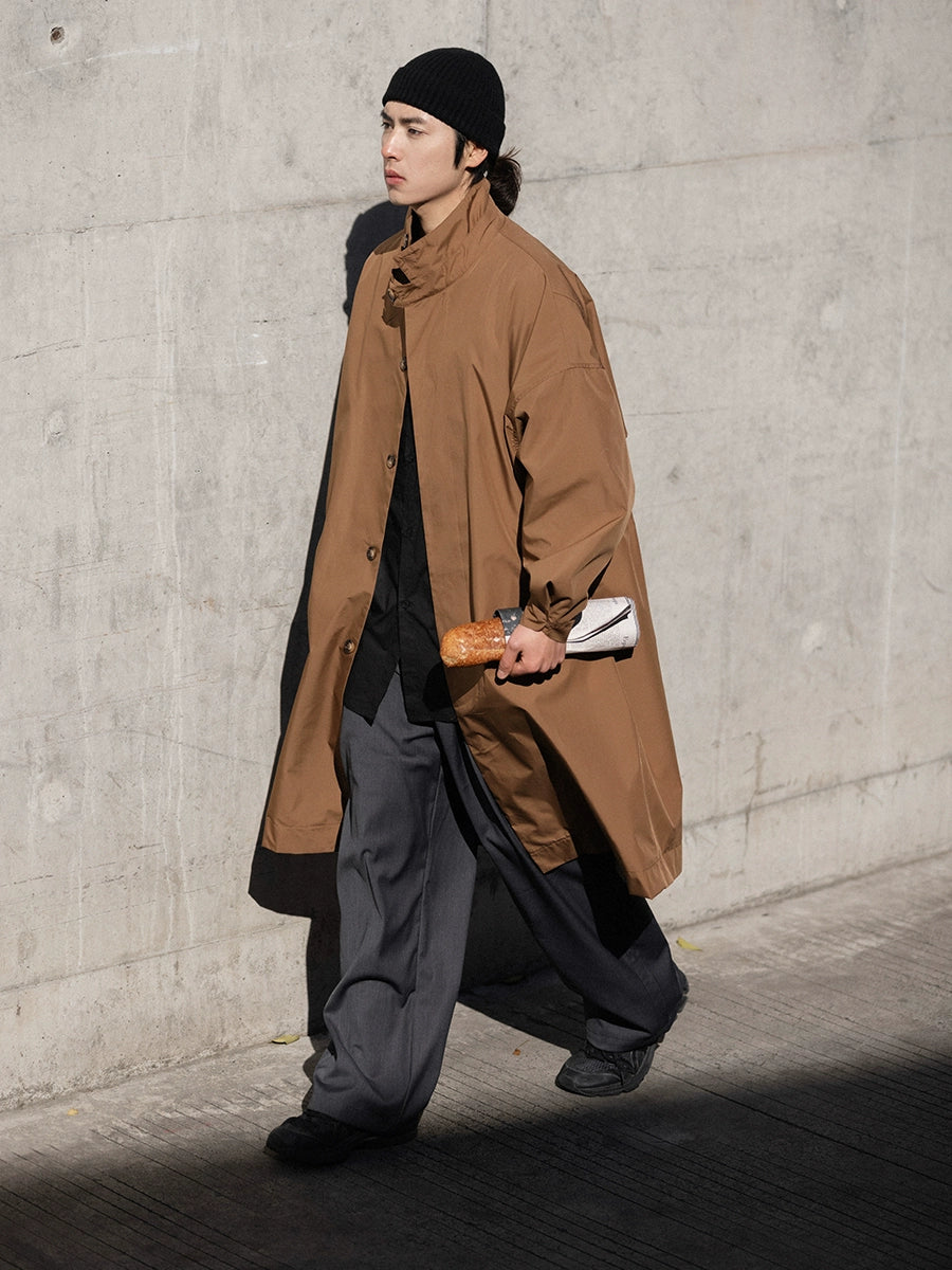 NOEARS Retro Medium and Long Thin Loose Trench Coat – OPTIONQAAF