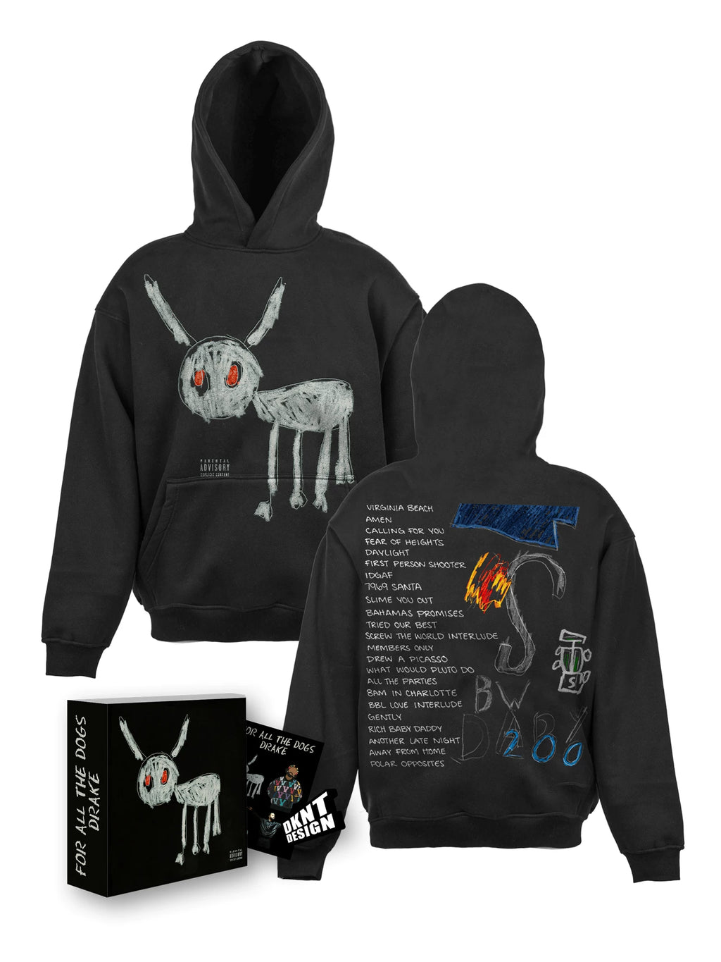 Drake Drake For all the dogs American fleece hooded sweater for men and ...