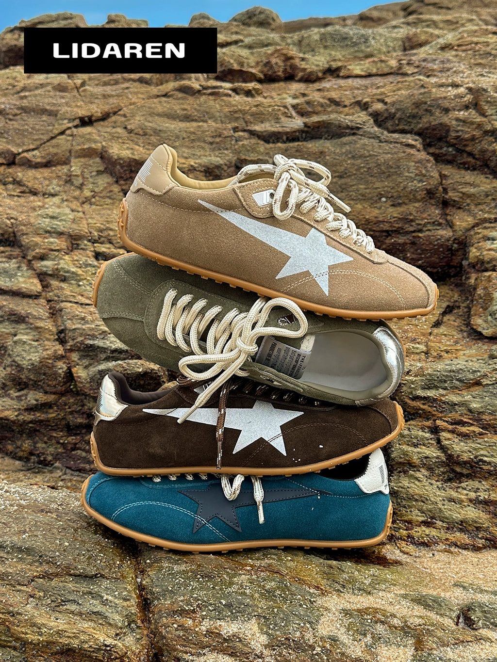 Lidaren Produced Leather Vintage Star Board Shoes – OPTIONQAAF